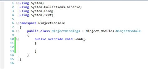 Dependency Injection Using Ninject In Net