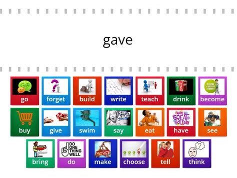 Past Simple Irregular Verbs Find The Match