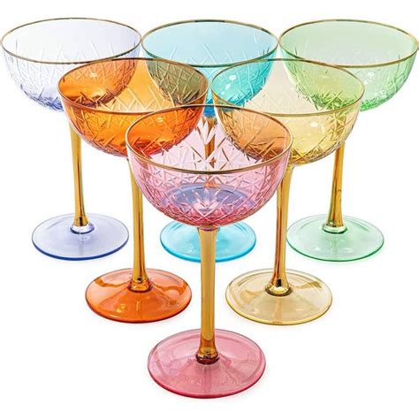 Colored Coupe Art Deco Glasses Vixen Collection Seattle Wa 2024