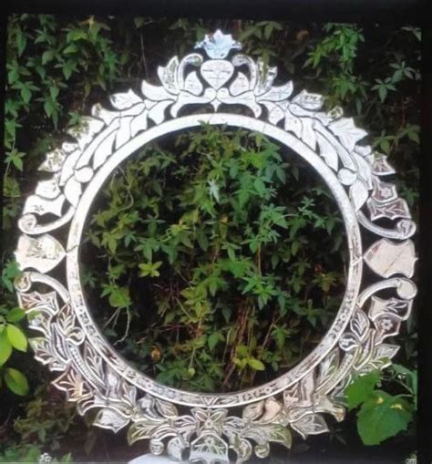Wall Mounted Decorative 12inch Round Glassvenetian Mirror For Home At