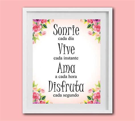 Spanish Instant Digital File Sonrie Vive Ama Disfruta Spanish Quote