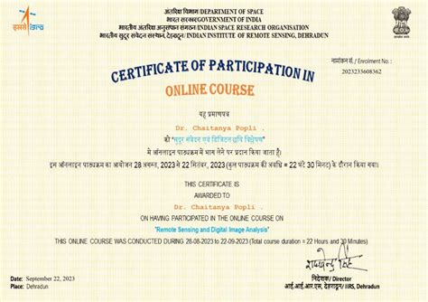 dr chaitanya popli on linkedin remotesensing geospatial isro