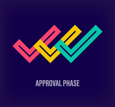 Creative Sequential Approval Phase Logo Unique Color Transitions