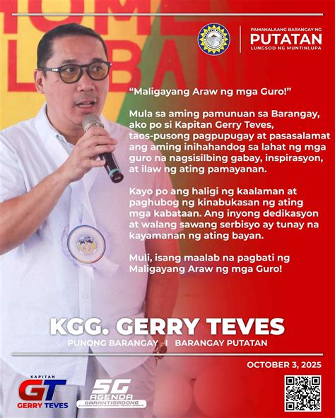Kapitan Gerry Teves Muntinlupa City