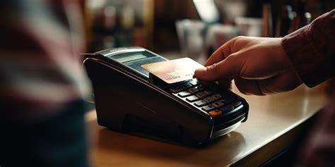 A Person Using A Credit Machine Generative Ai Premium Ai Generated Image