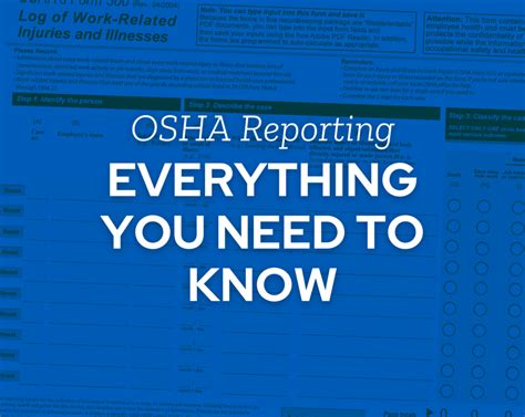 What Are Oshas Reporting Requirements At Anthony Enochs Blog