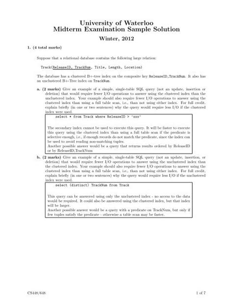 Midterm Exam Sample Solution Student Cs Uwaterloo Ca