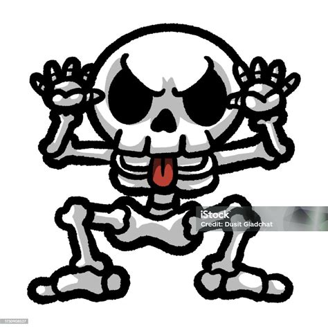 Creepy Skeleton Stock Illustration Download Image Now Human