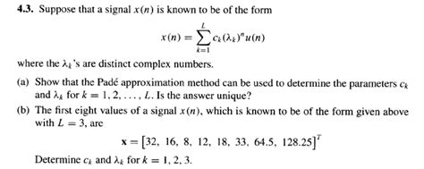 Problem 43 Statistical Digital Signal Processing And