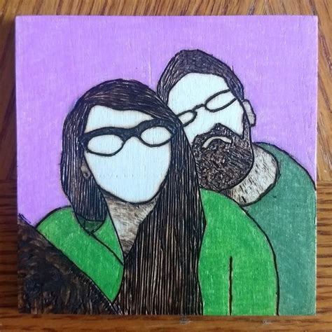 Portrait Line Art Pyrography Line Art Art Framed Prints