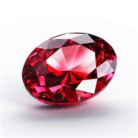 Premium Ai Image Ruby With White Background High Quality Ultra Hd