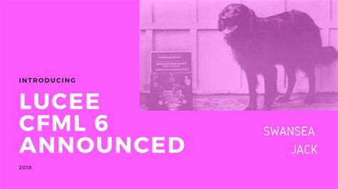 Introducing Swansea Jack Lucee Cfml 6 Announced Teratech
