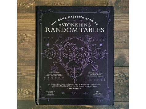 Add The Game Masters Book Of Astonishing Random Tables To Your Dm