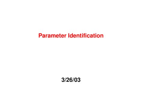 Parameter Identification Analog Ic Design Notes Ecse 4962 Docsity