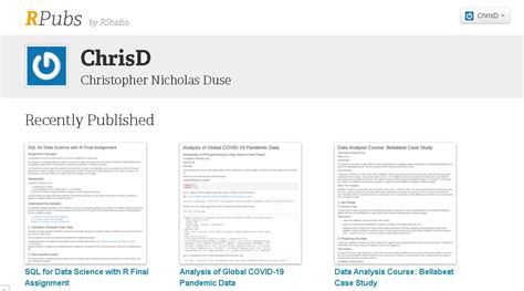 Christopher Nicholas Duse On Linkedin Sql Datascience R