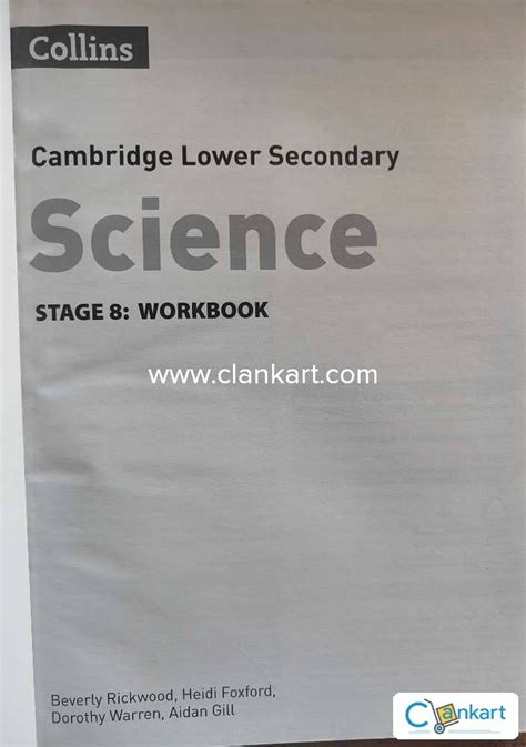 Buy Collins Cambridge Lower Secondary Science Lower Secondary Science Workbook Stage 8 Book