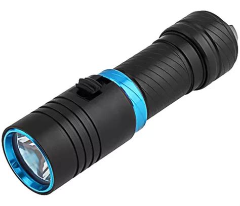 Linterna De Buceo Led T6 Resistente Al Agua Color Negro Luz Negra