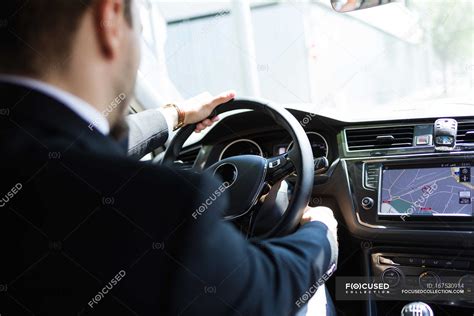 Man Using Navigator In Car Successful Inside Stock Photo 167530914