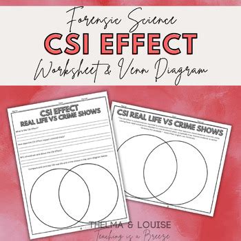 Forensic Science CSI Effect Worksheet TPT
