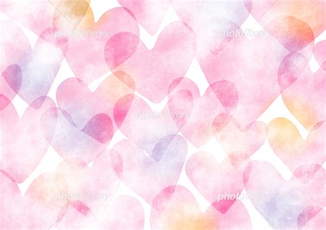 ピンク色のハートの背景 水彩 イラスト素材 6619122 フォトライブラリー Photolibrary