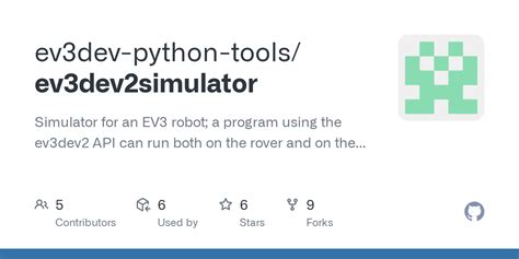 github ev3dev python tools ev3dev2simulator simulator for an ev3