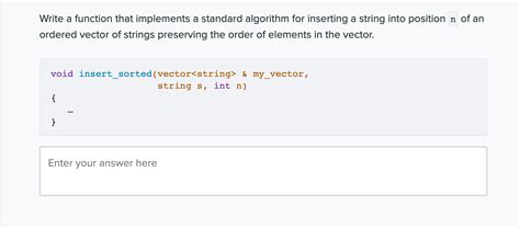 solved write a function that implements a standard algorithm