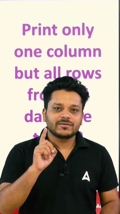 Sql Interview Preparation Print One Column But All Rows Coding Adda247 Sql Youtube