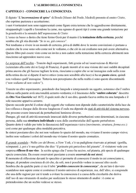 Riassunto Libro Albero Della Conoscenza Docsity