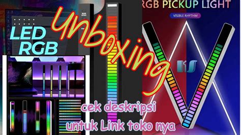 Unboxing FUNY Lampu LED RGB Sound Control Rhythm Light USB 32 LED - D08 ...