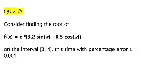 Bisection Method Quiz Pptx