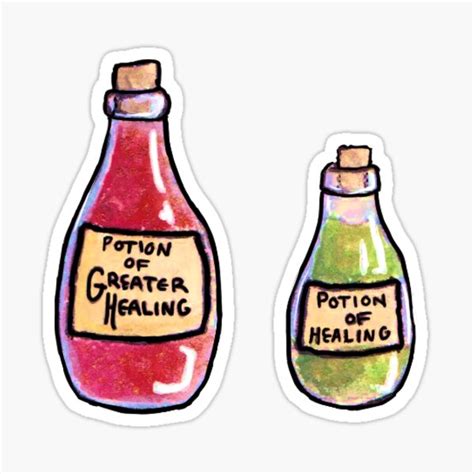 Healing Potions Sticker For Sale By Lynkhart Redbubble
