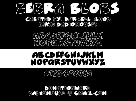 zebra blobs font