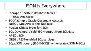 JSON In Oracle C And C PPT