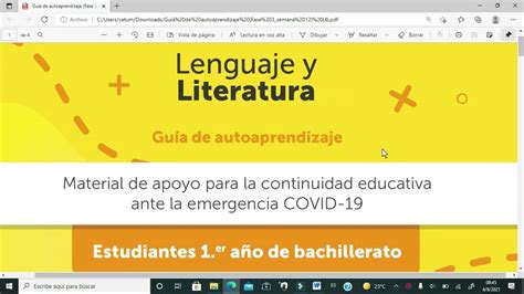 GUÍA12 SEMANA12 FASE3 DE LENGUAJE Y LITERATURA PARA PRIMER AÑO DE