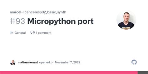 Micropython Port Marcel Licence Esp Basic Synth Discussion Github