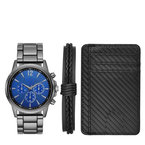 Ripley Set Reloj Folio Hombre An Logo Fmdal Pulseras
