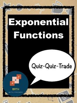 Key Features Of Exponential Functions Quiz Quiz Trade Cards TPT