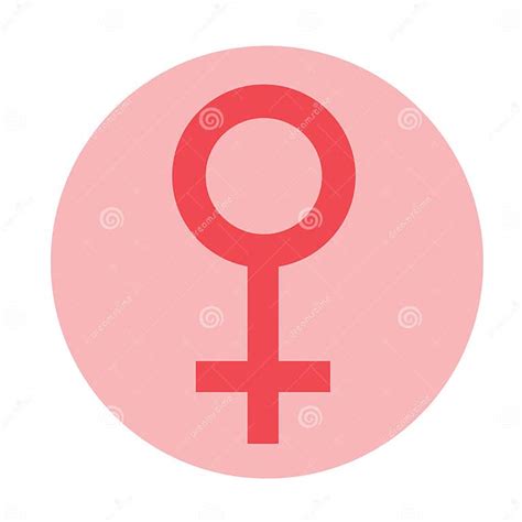 Sex Symbol Gender Woman Flat Symbol Red Female Abstract Symbol In