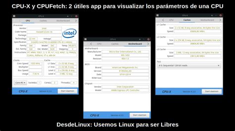 Cpu X Y Cpufetch 2 útiles App Para Visualizar Los Parámetros De Una Cpu