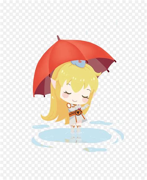 卡通打伞雨水小女孩PNG图片素材下载 图片编号yrmpnbxj 免抠素材网