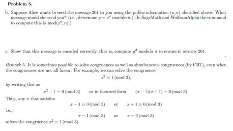 Solved Problem 5 B Suppose Alice Wants To Send The Message Chegg Com