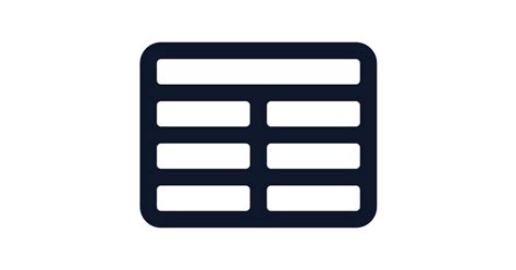 Table Cells Free Vector Icon Iconbolt