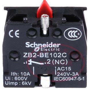 Schneider XB2B Normally Closed Contact ZB2BE102C ZB2 BE102C NC Button