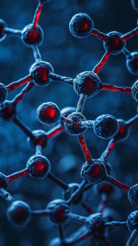 Highly Detailed Molecular Structure Featuring Interconnected Atoms In Lattice Formation Focus
