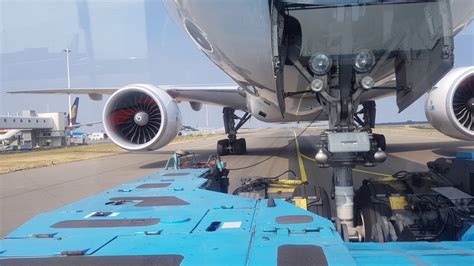 Pushback Boeing 777 300er With Engine Start Outside Youtube