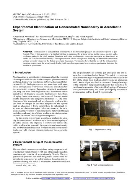 Experimental Identification Of Concentrated Nonlinearity In Aeroelastic