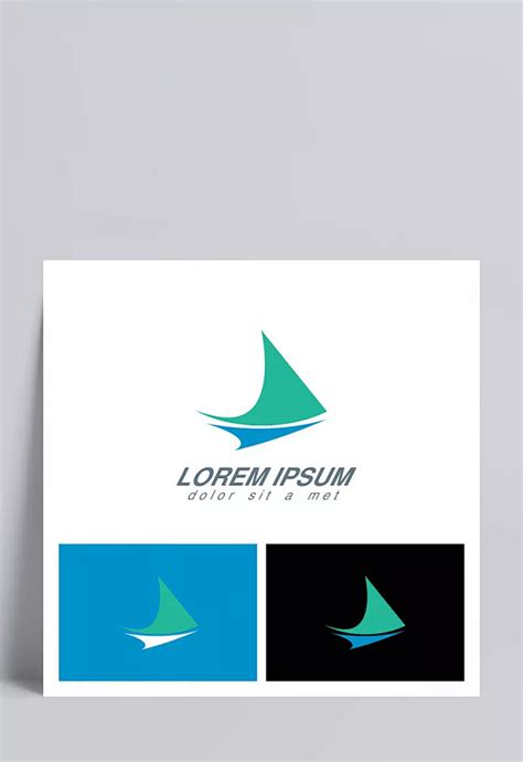 三角形帆船logo标志矢量素材 三角形logo 建筑logo 蓝绿色logo 拼色logo 标志 Logo 名片logo 公司logo 工作室logo 企业logo 商务logo Logo素材