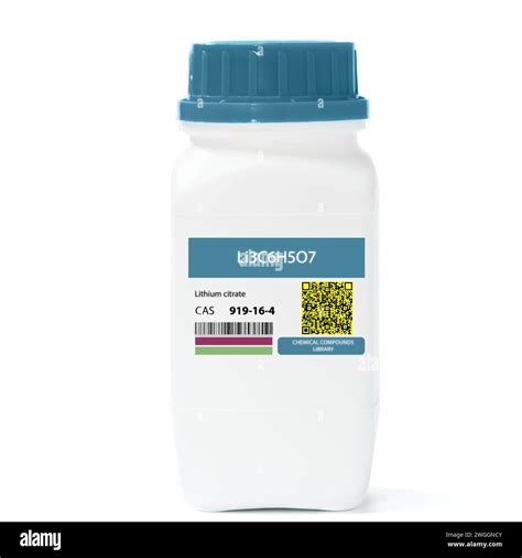 Li3c6h5o7 Lithium Citrate Chemical Compound Cas Number 919 16 4