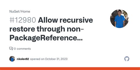 Allow Recursive Restore Through Non PackageReference Projects Issue