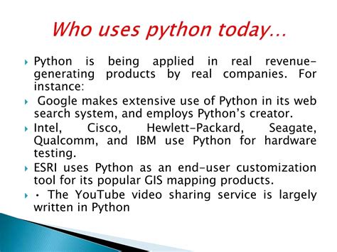 Presentation On Python PPT